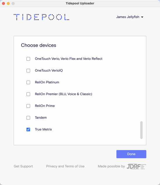 Uploading your True Metrix Meter – Tidepool