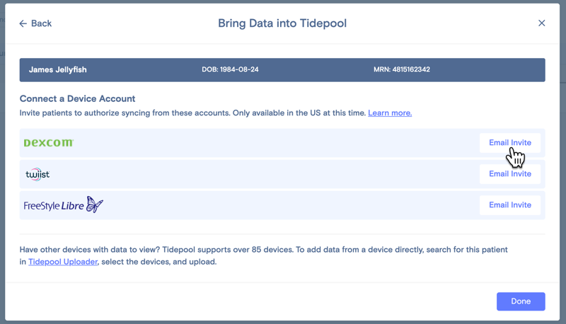 Connecting a Patient's account to Dexcom – Tidepool
