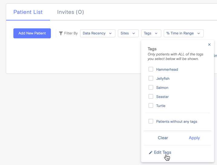 About Patient Tags – Tidepool