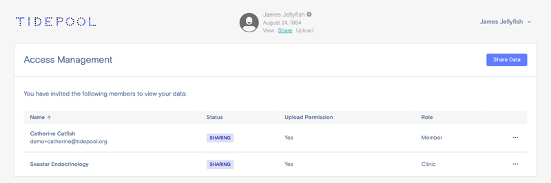 Sharing your Data – Tidepool